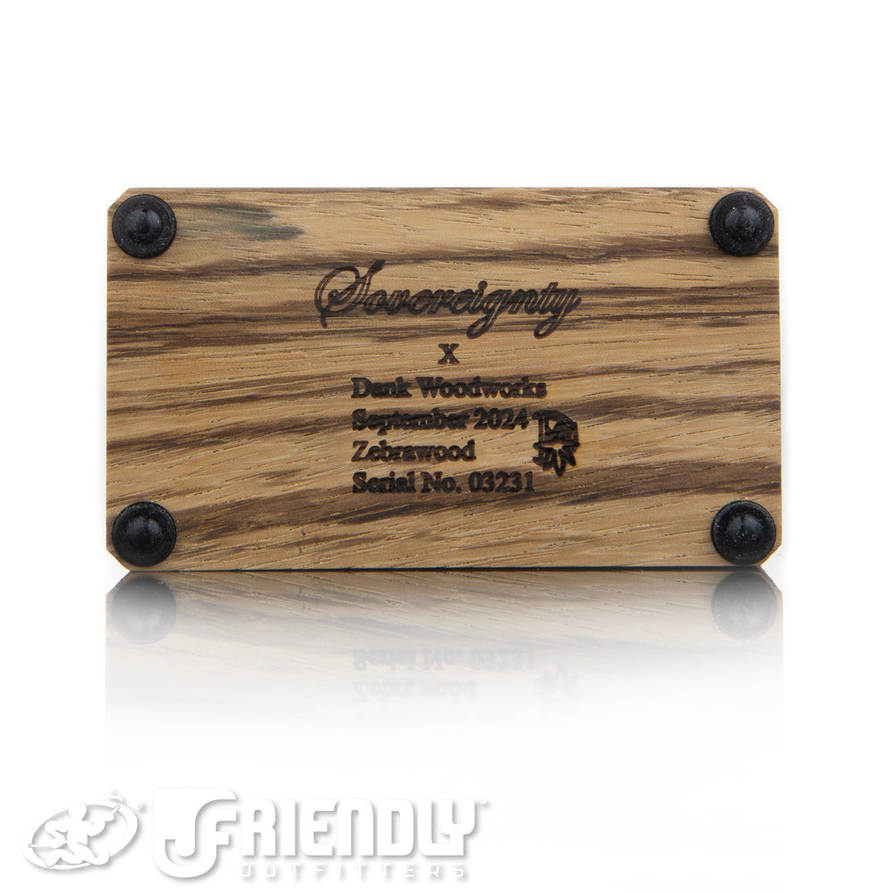 Sovereignty Glass x Dank Woodworks Zebrawood 18mm Slide Stand 2 Hole ...