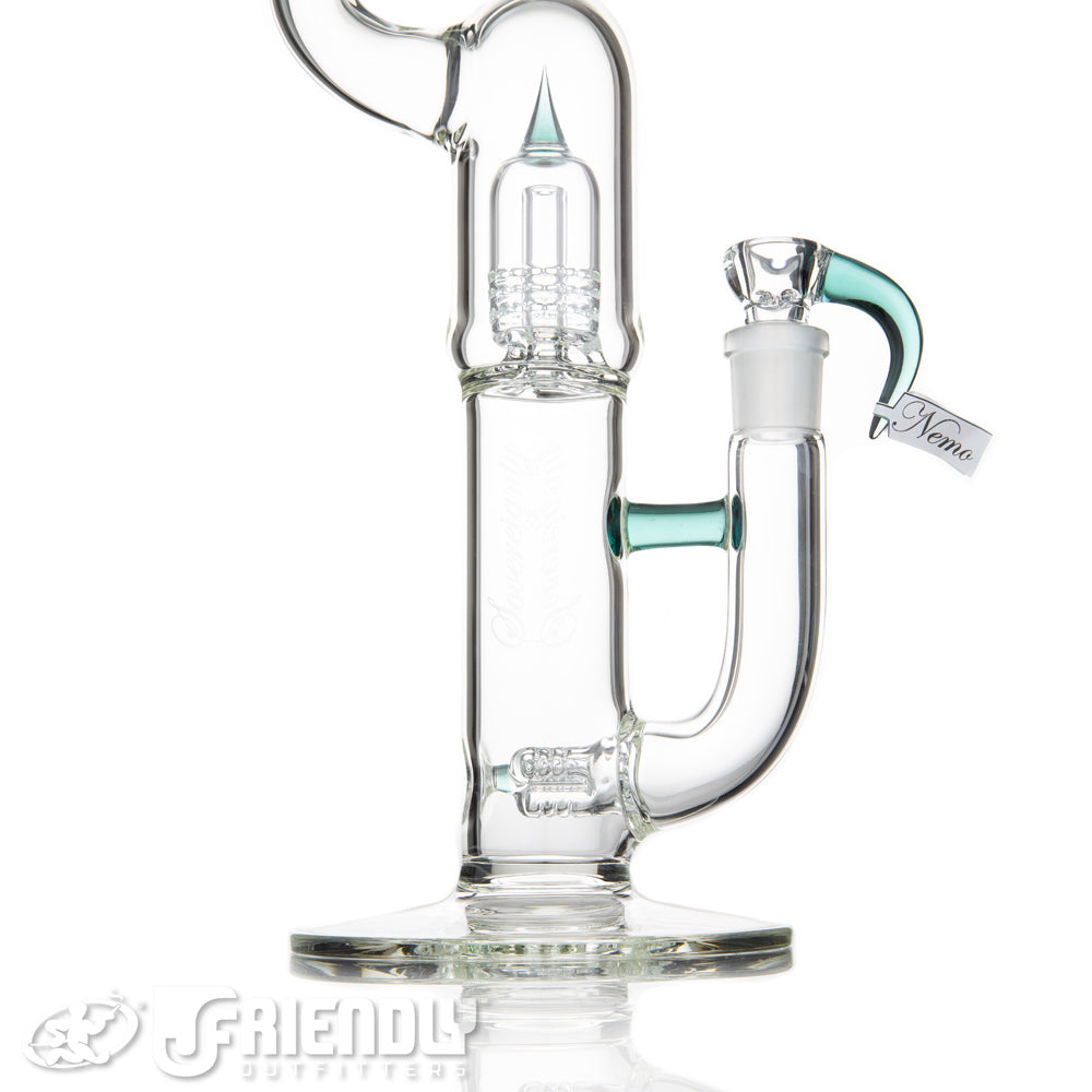 Sovereignty Glass Natty Neck Three Line to Mini Grid Dome w/Minor Nemo ...